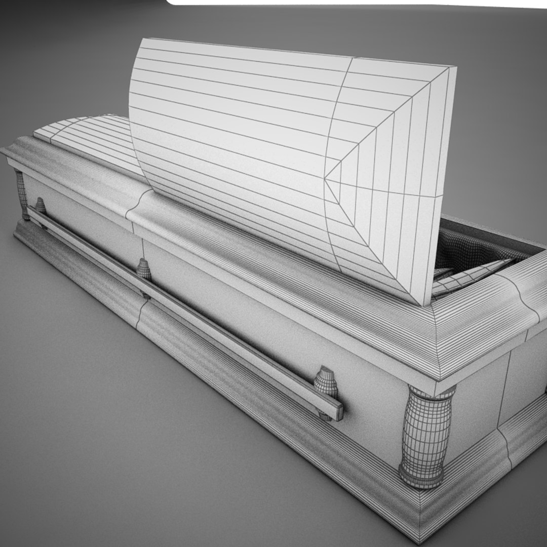 3d Coffin Wood Model