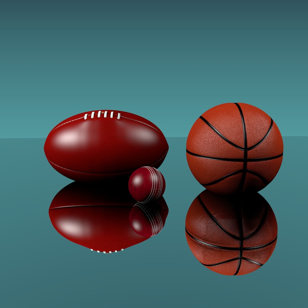 Outdoor Sporting Balls 3d Obj