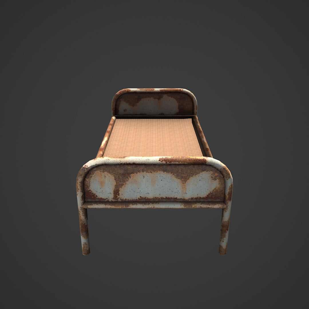 rusty bed 3d max