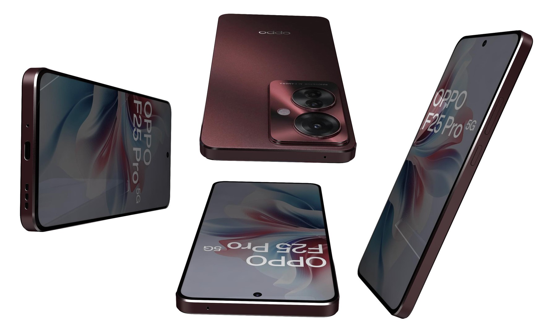 3D OPPO F25 Pro 5G Lava Red Model - TurboSquid 2199137