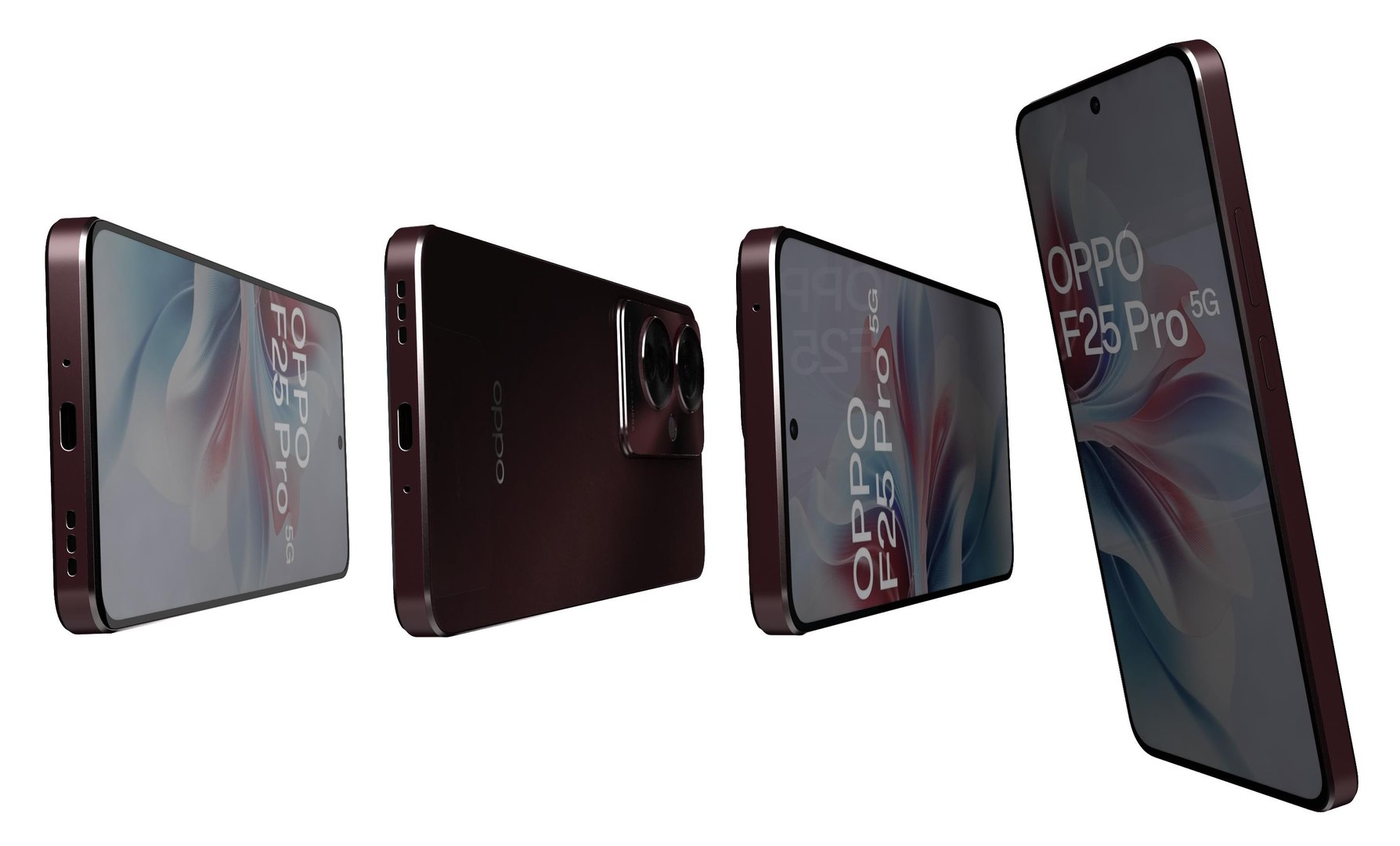 3D OPPO F25 Pro 5G Lava Red Model - TurboSquid 2199137