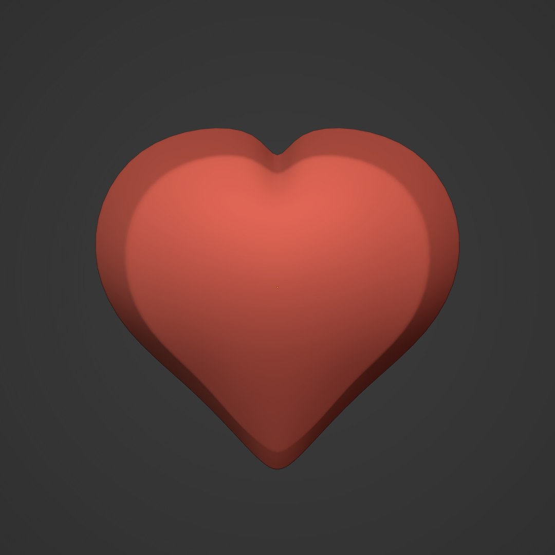 Cartoon Heart Shape 3D Model - TurboSquid 1856516