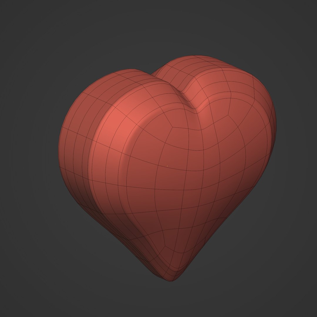 Cartoon Heart Shape 3D Model - TurboSquid 1856516
