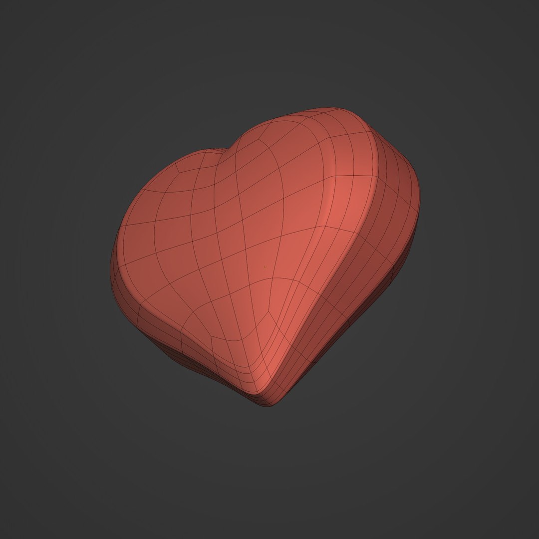 Cartoon Heart Shape 3D Model - TurboSquid 1856516
