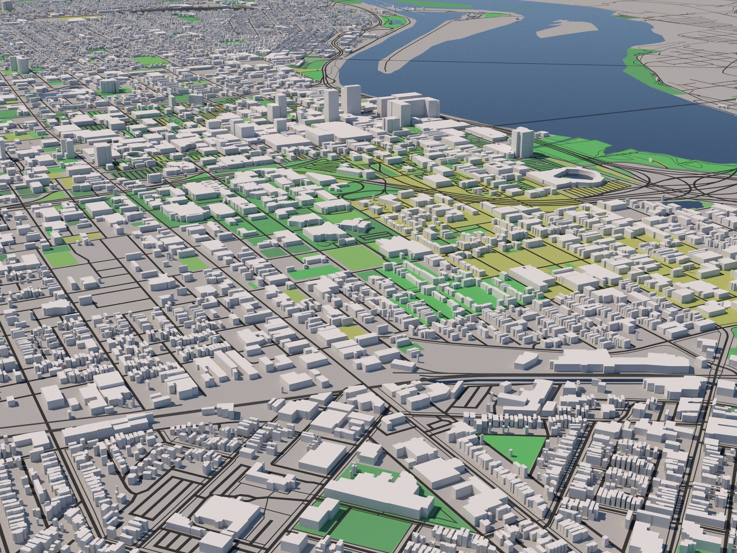 3D City Louisville Model - TurboSquid 1432851
