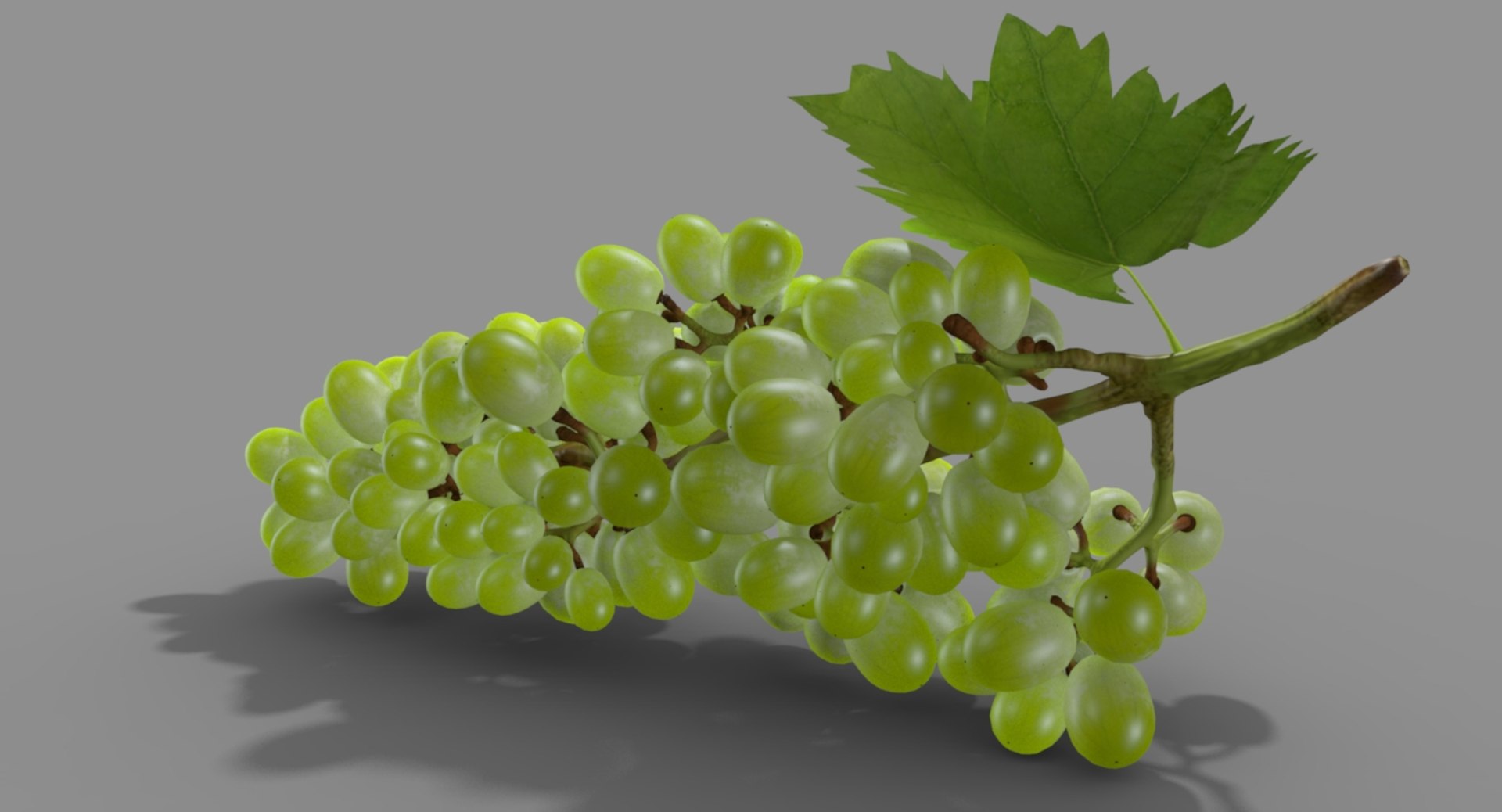 3D Green Grapes - TurboSquid 1250088