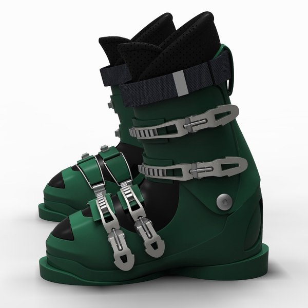 3d hill ski boots binder model
