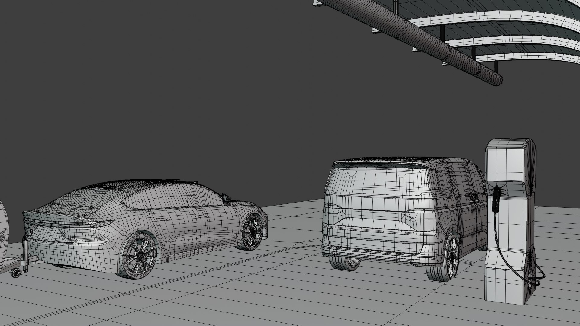 EV Charging Station VII 3D Model - TurboSquid 2190382