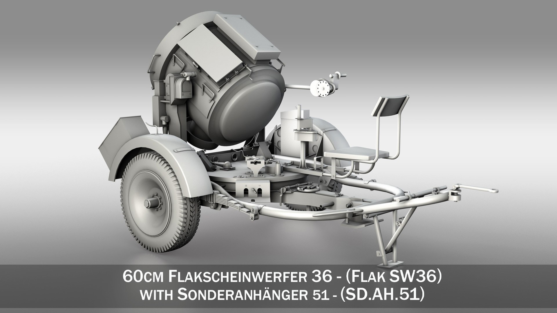 3D 60cm Flak Scheinwerfer 36 - Flak SW36 - TurboSquid 1943077
