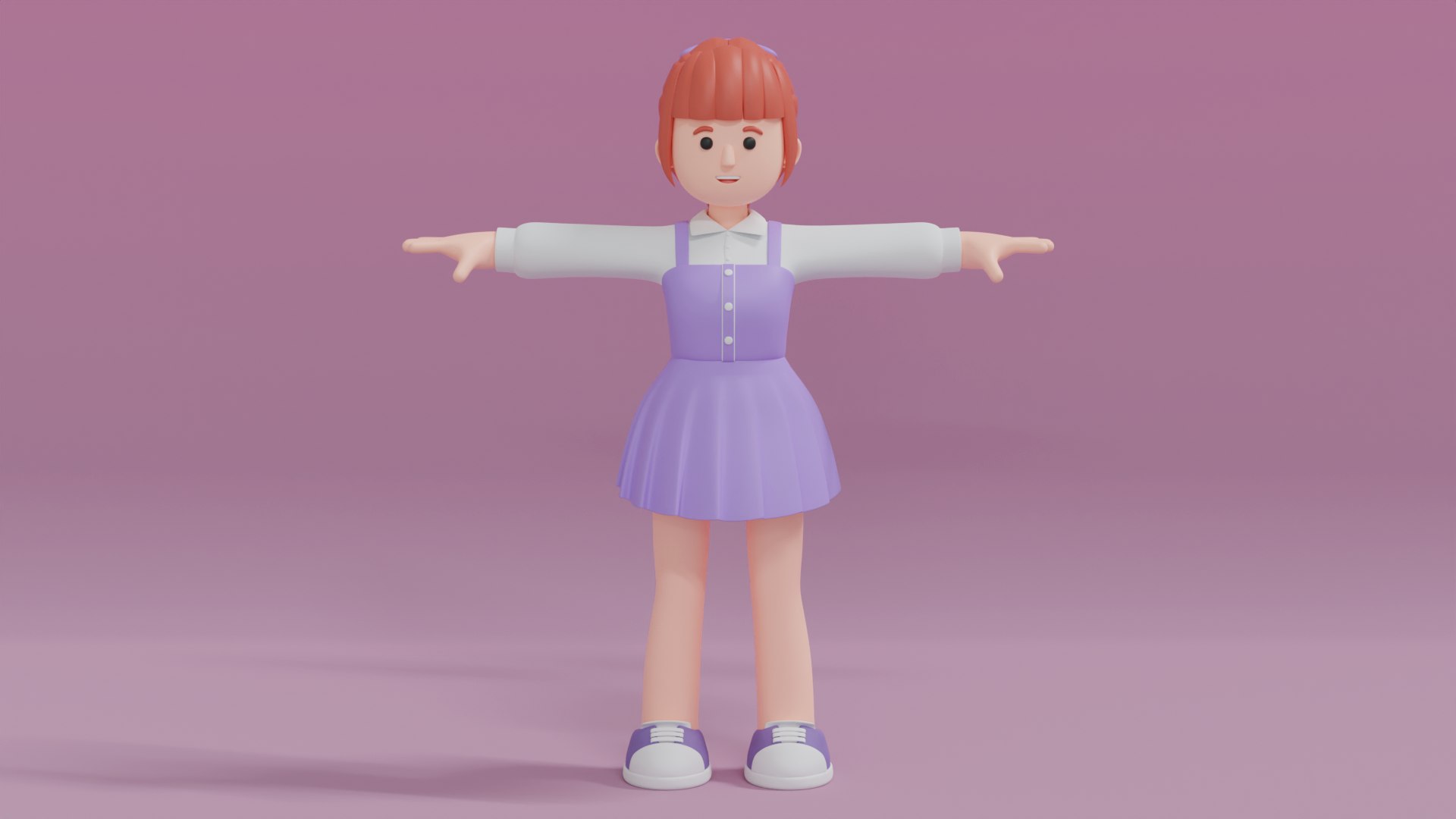 Minimal Woman Cartoon Character 03 3D Model - TurboSquid 1961327