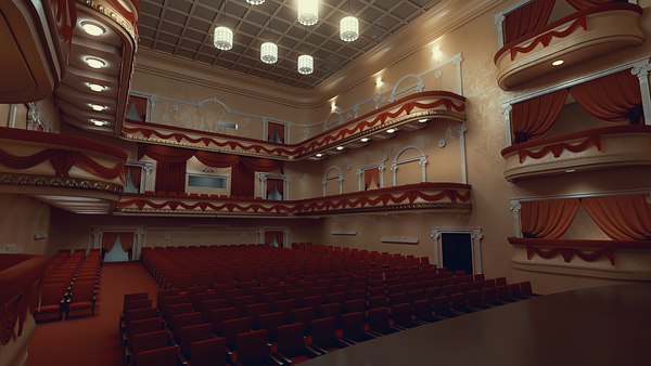 Realistic theater scene interior 3D - TurboSquid 1501608