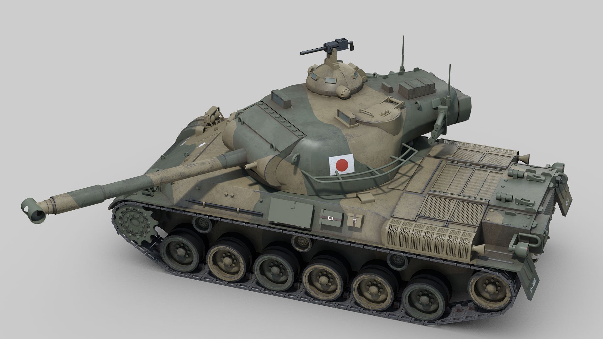 Japan Type 61 Tank Track 3d Model