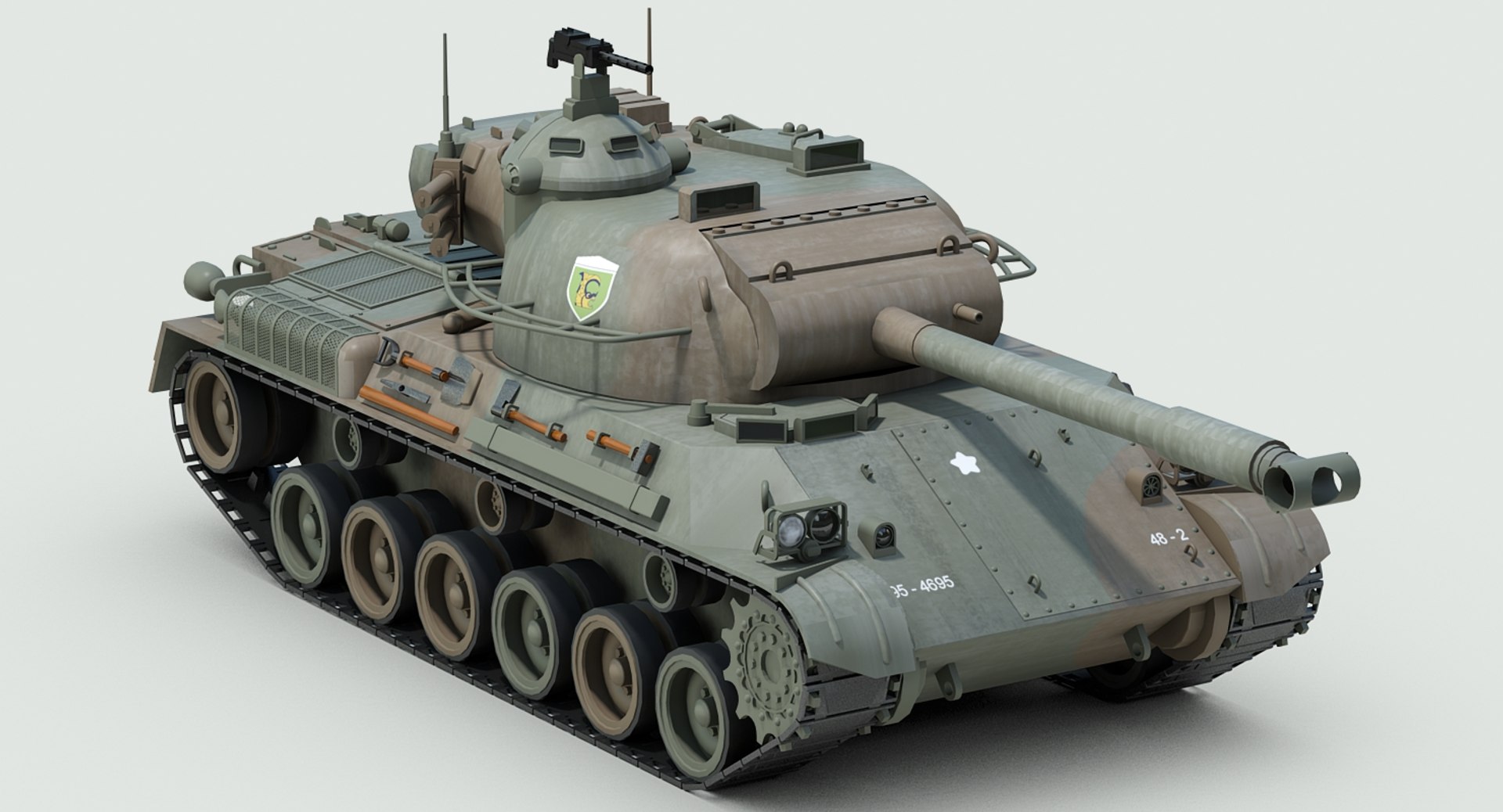 japan type 61 tank track 3d model