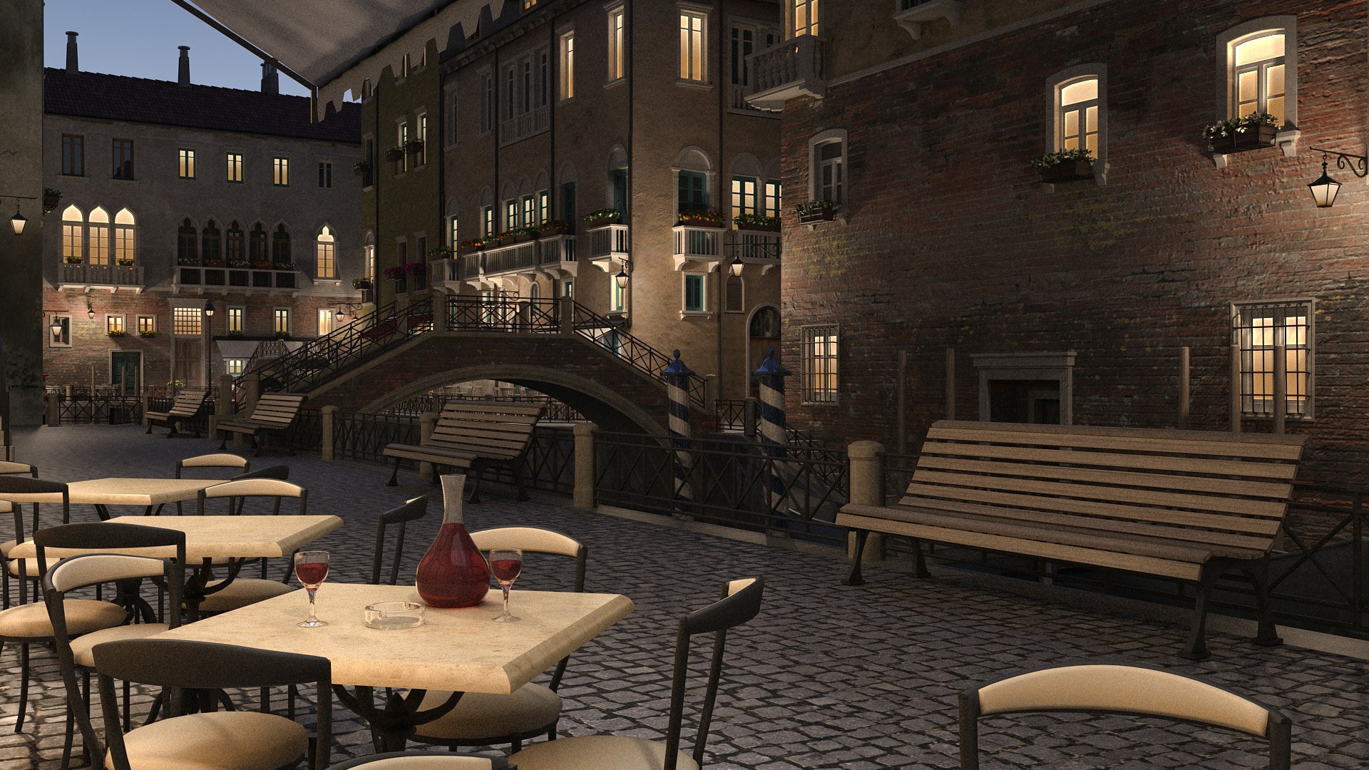 3D Venice Scene 07 Night Model - TurboSquid 2169779