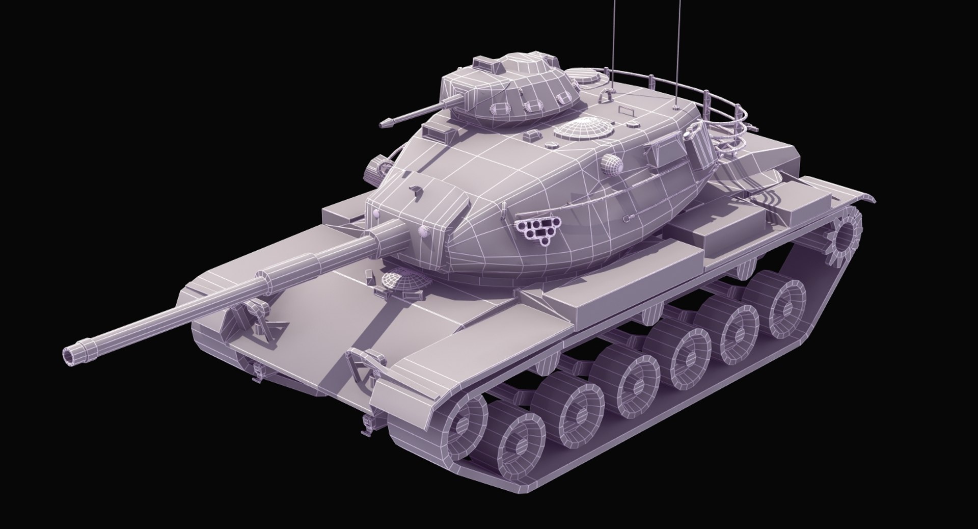 3d model m60a3 battle tank
