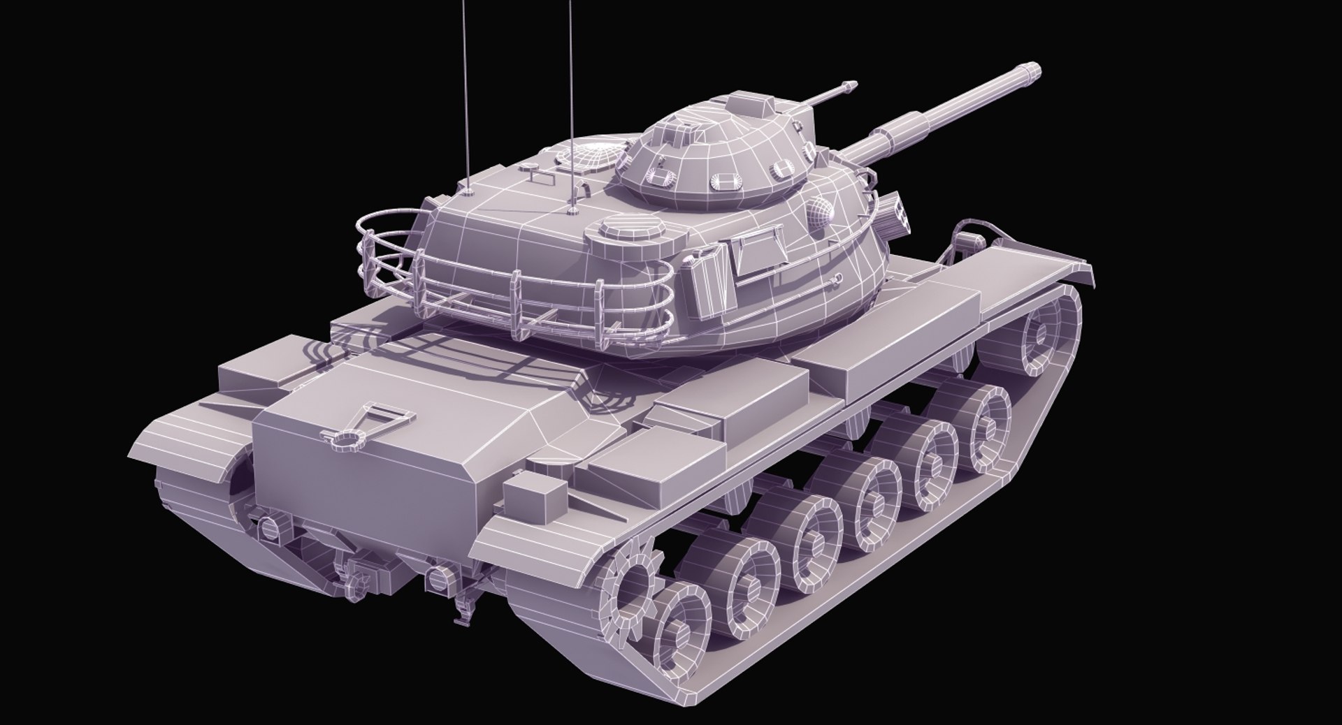 3d model m60a3 battle tank
