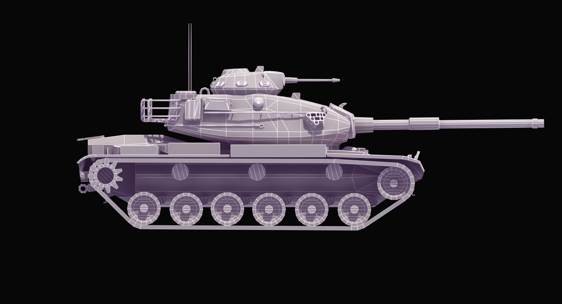 3d model m60a3 battle tank