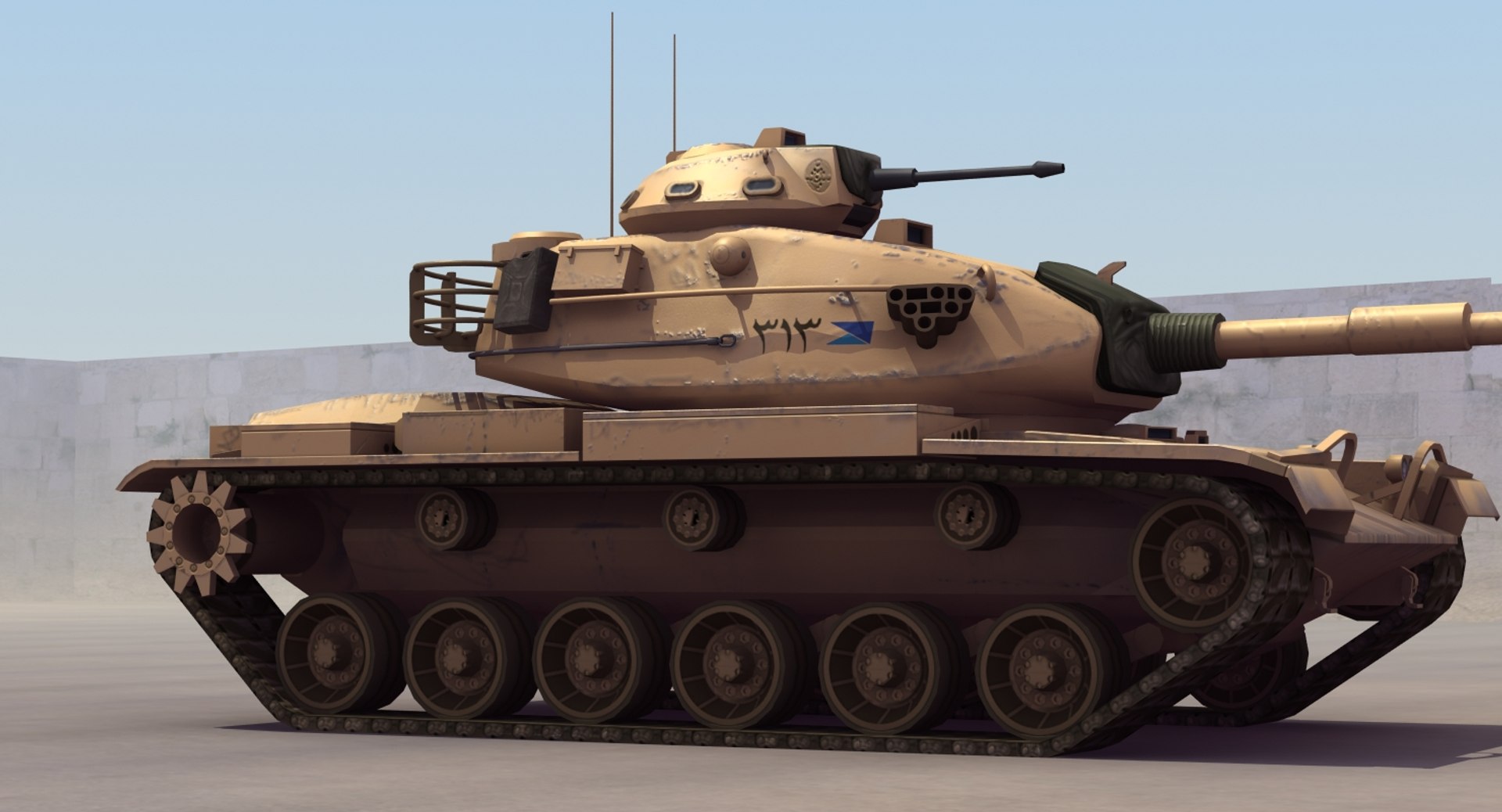 3d Model M60a3 Battle Tank