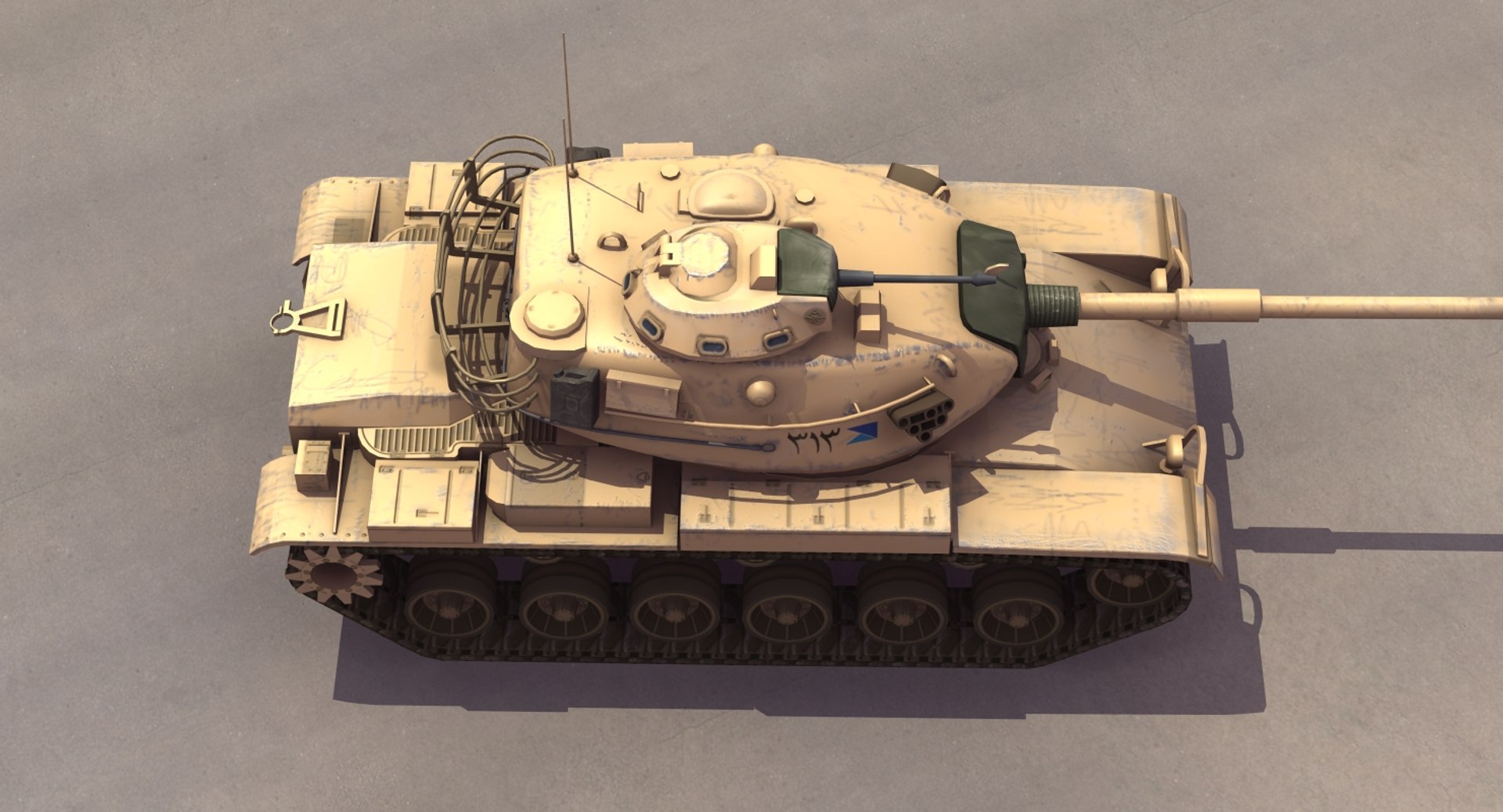 3d Model M60a3 Battle Tank