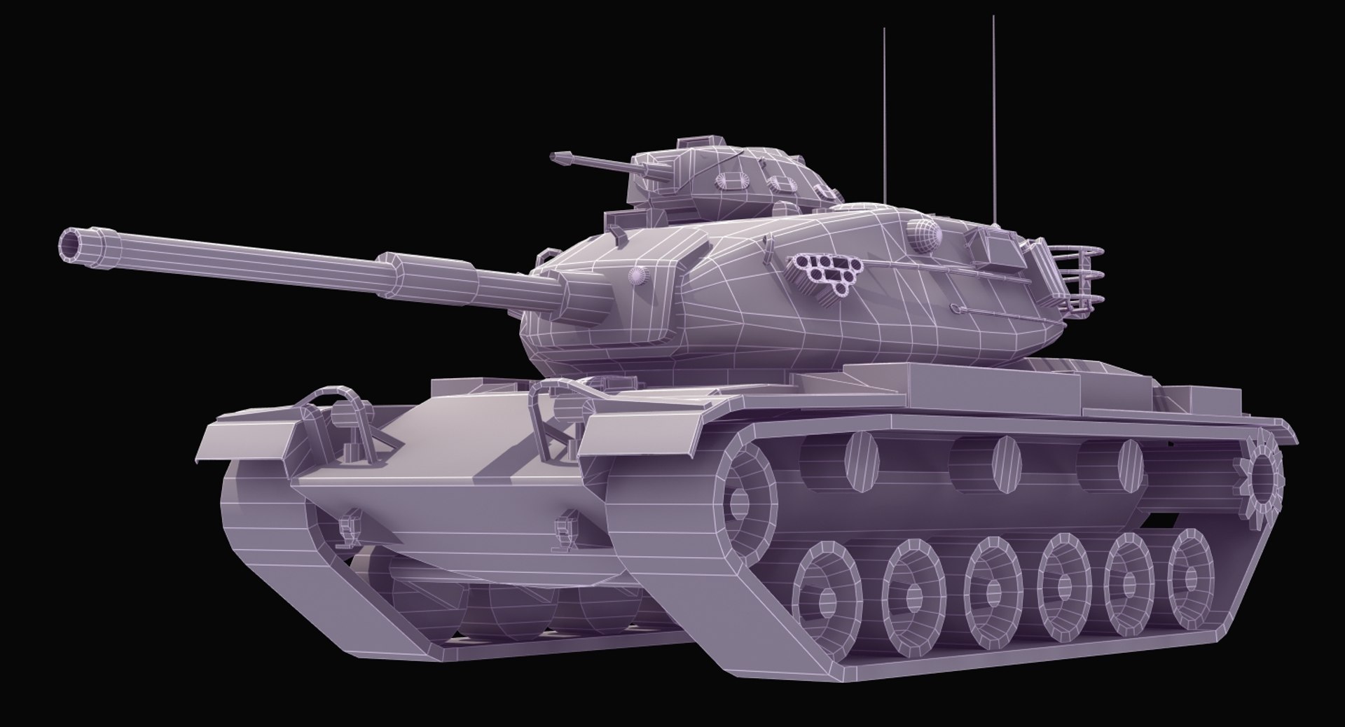 3d model m60a3 battle tank