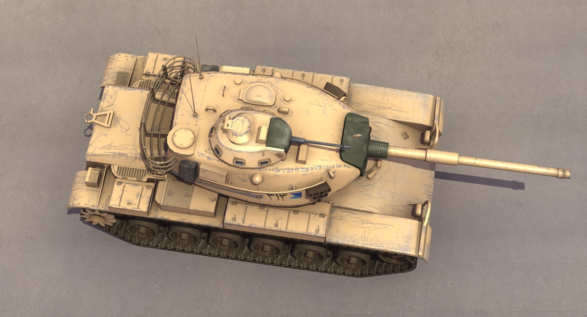 3d model m60a3 battle tank