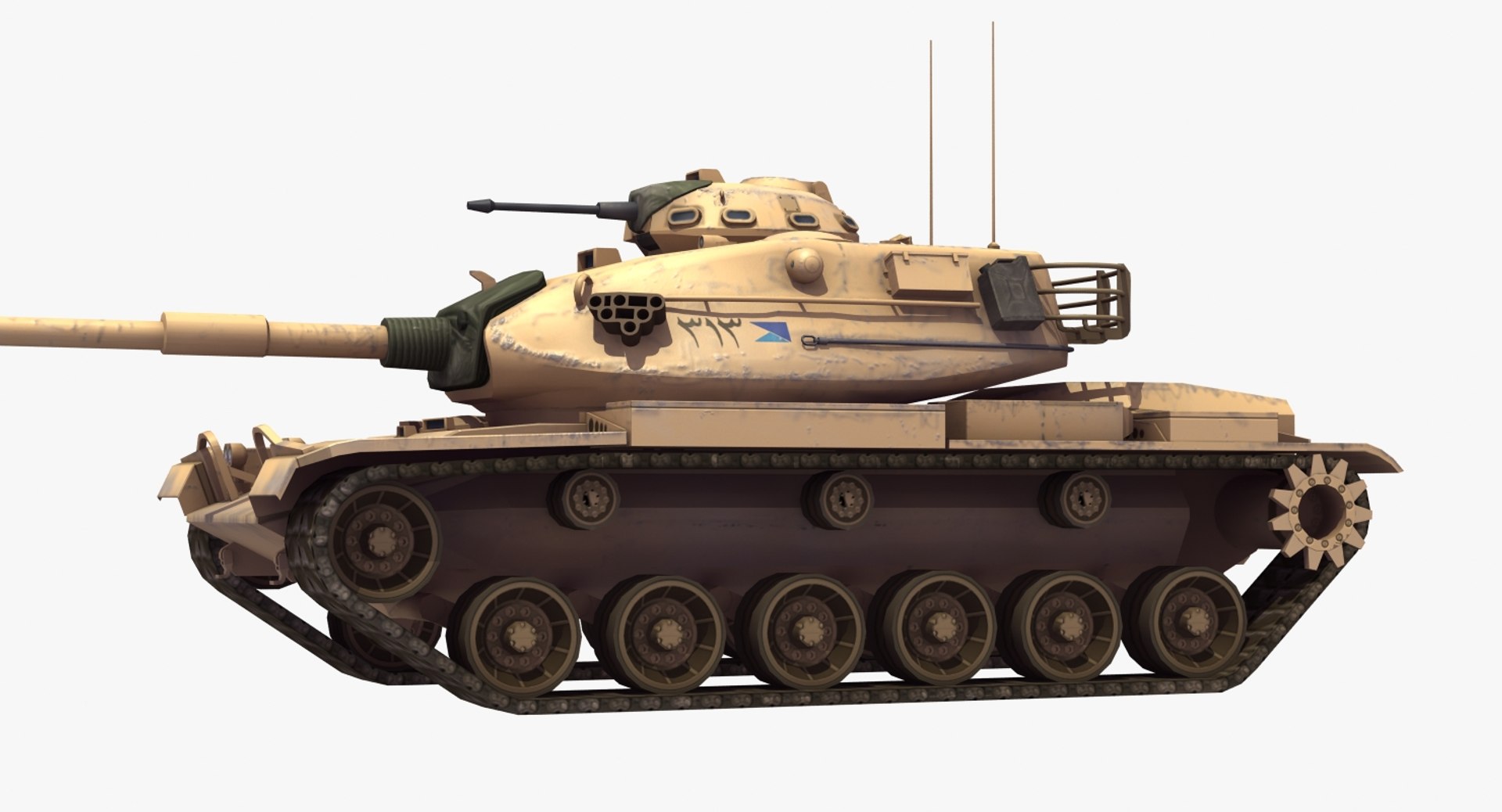 3d model m60a3 battle tank