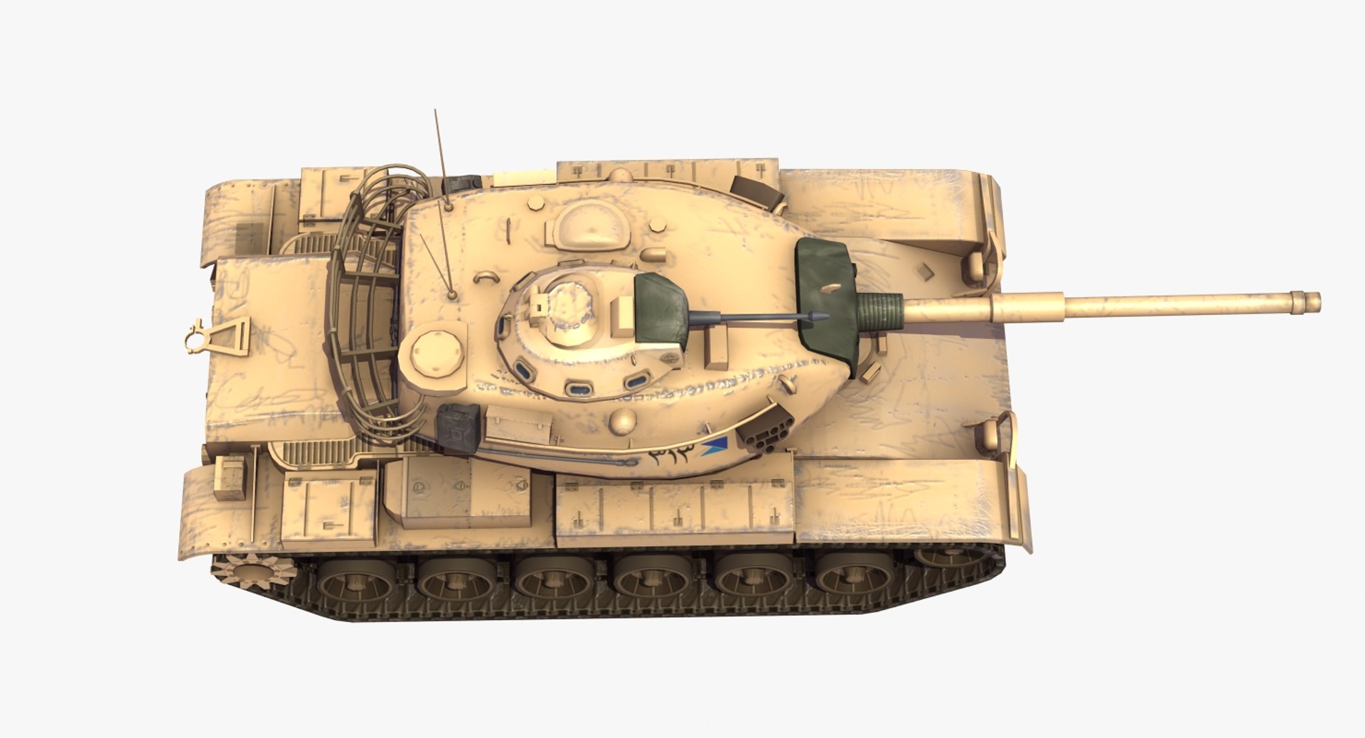 3d model m60a3 battle tank