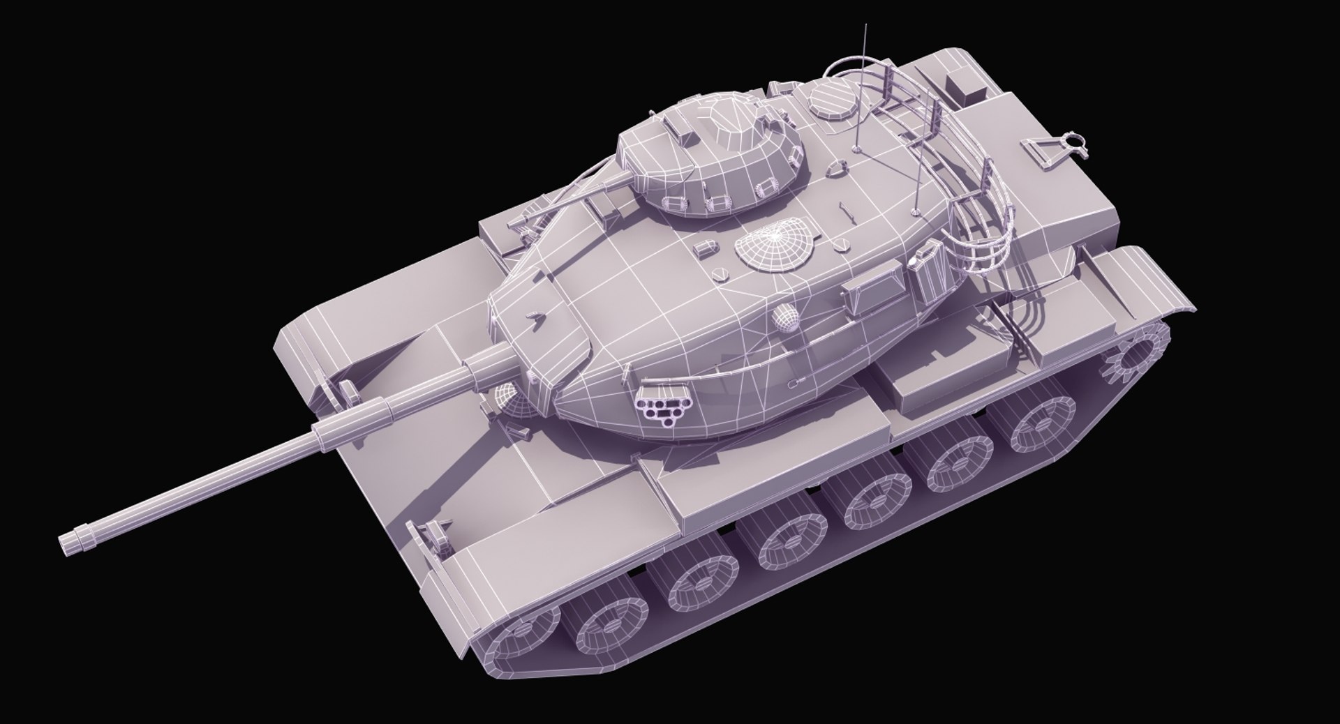 3d model m60a3 battle tank