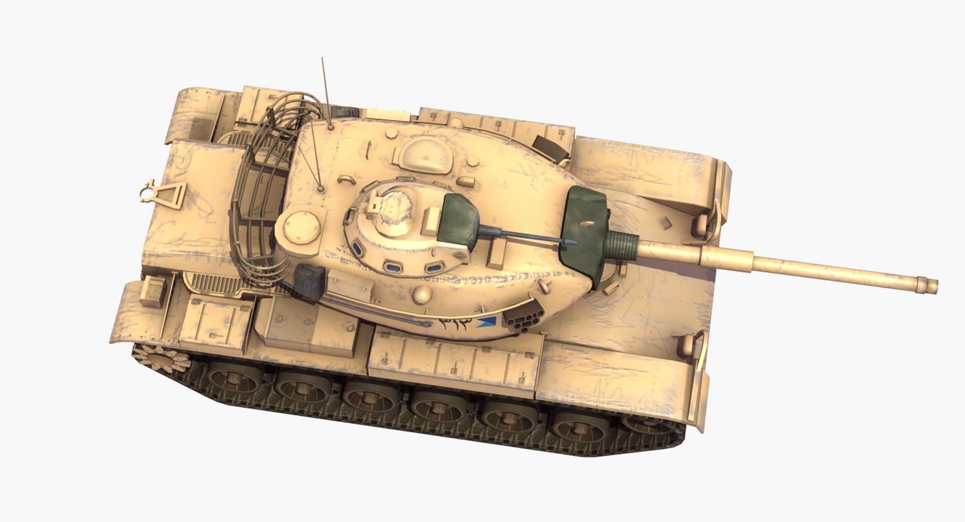 3d model m60a3 battle tank