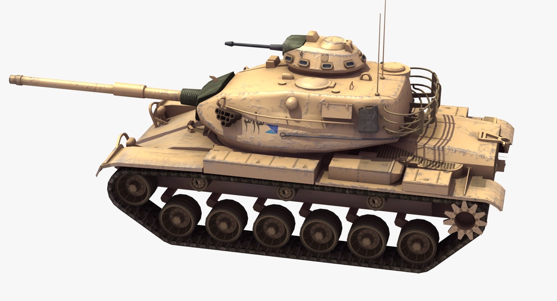 3d model m60a3 battle tank