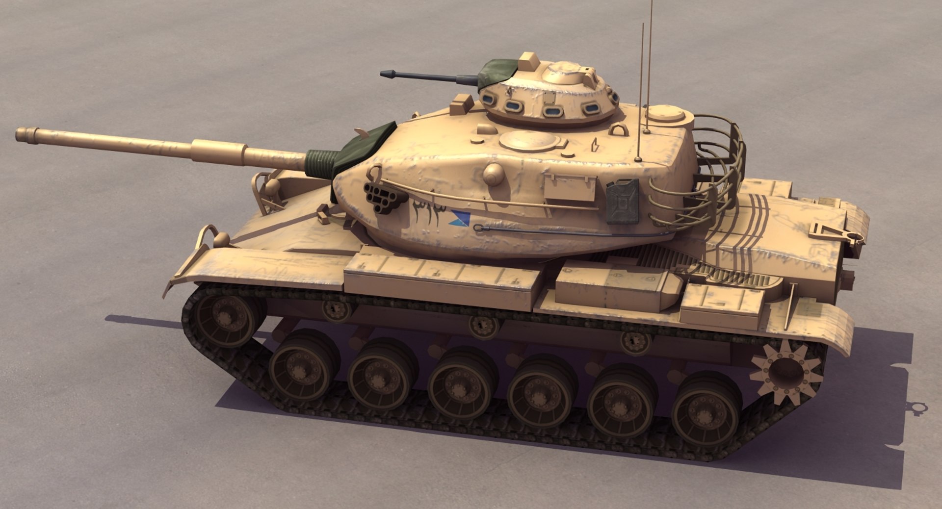 3d model m60a3 battle tank