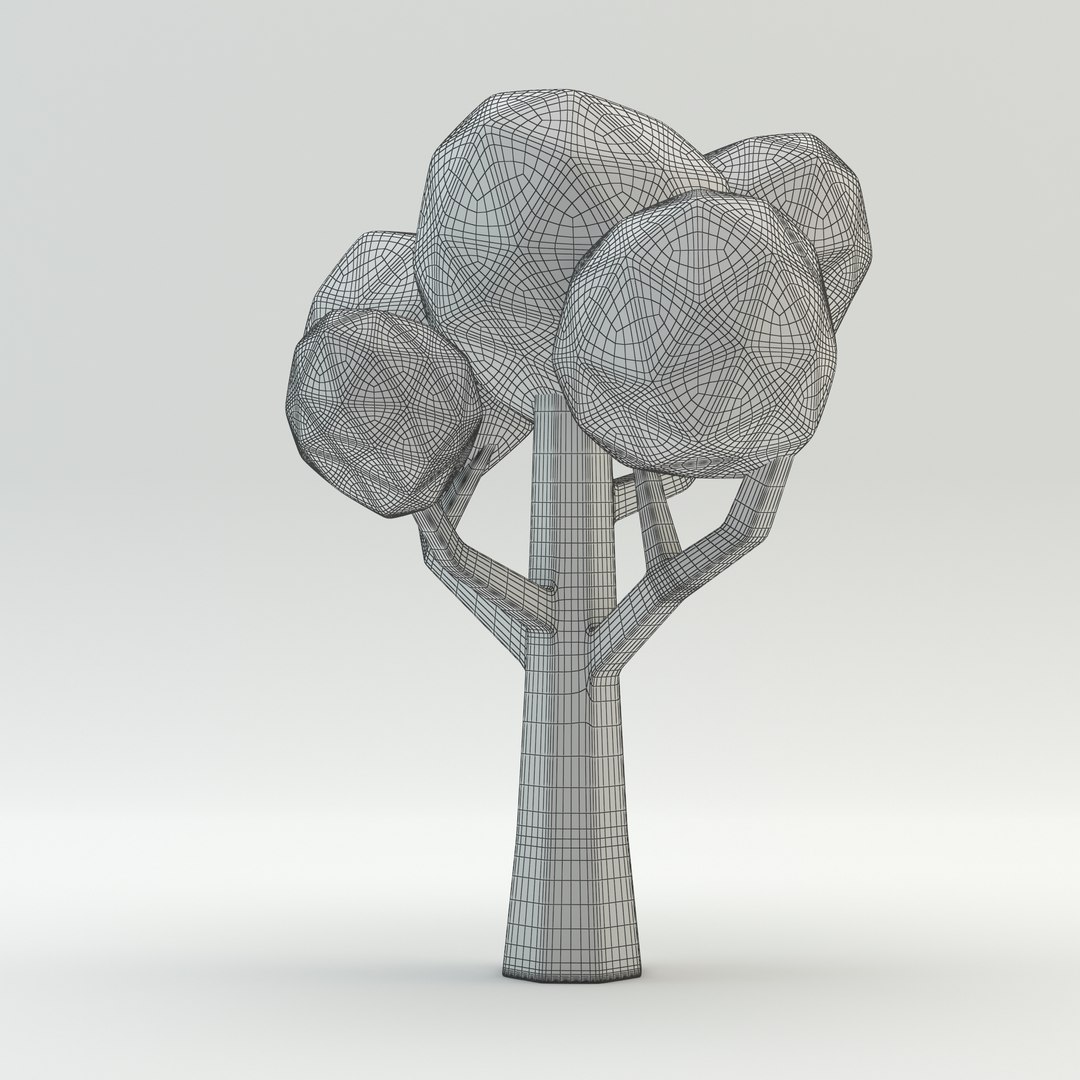 Cartoon Trees Forest Pack 3d Model