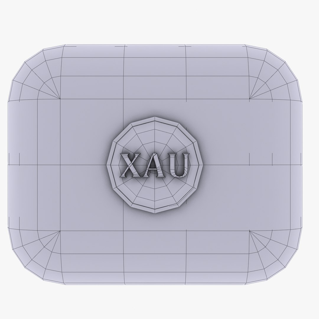 Xau Gold Currency Icon 3d Model