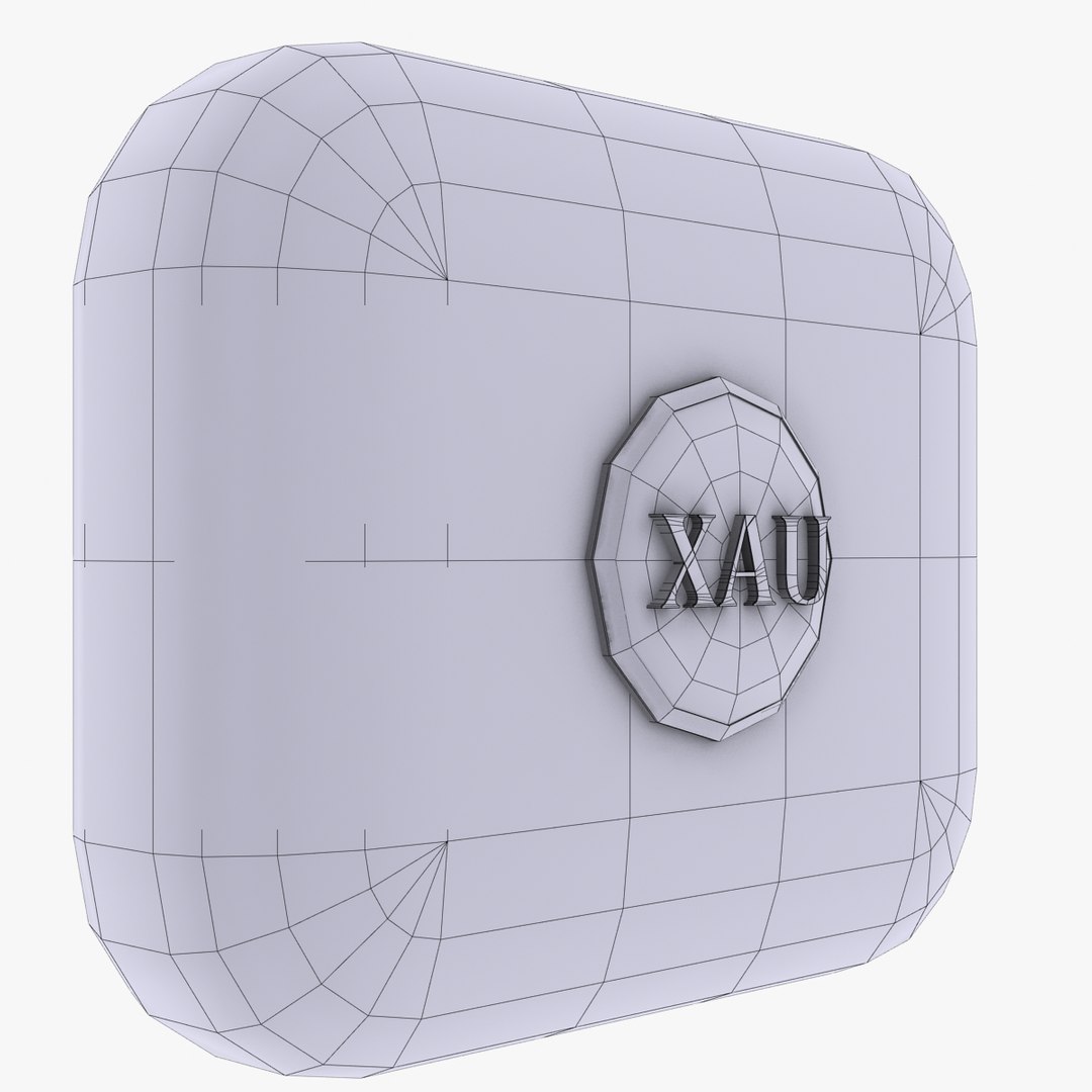Xau Gold Currency Icon 3d Model