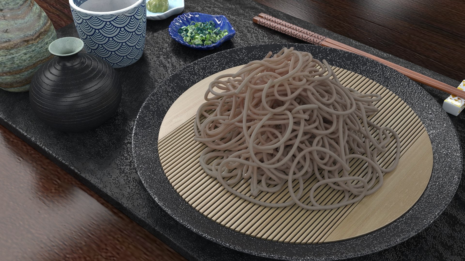 Cold Zaru Soba Noodles Set Model - TurboSquid 1752287