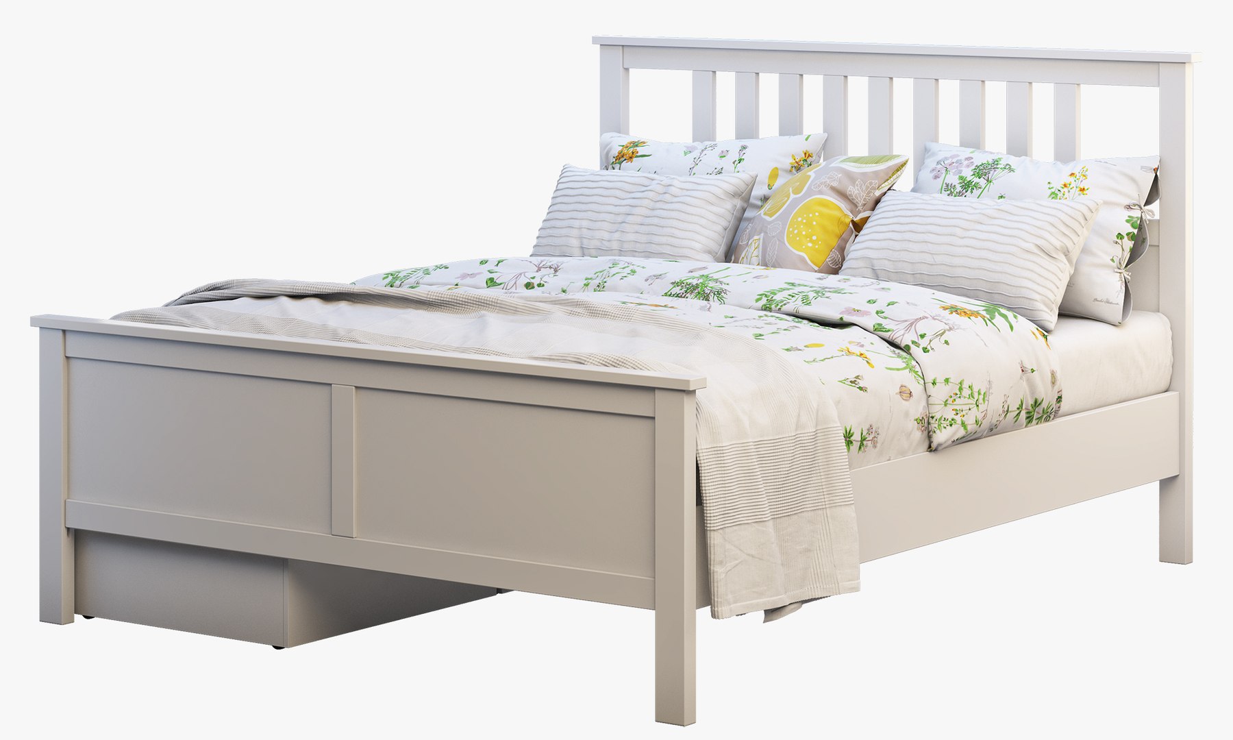 Ikea Hemnes Bed 4 3D - TurboSquid 1381545