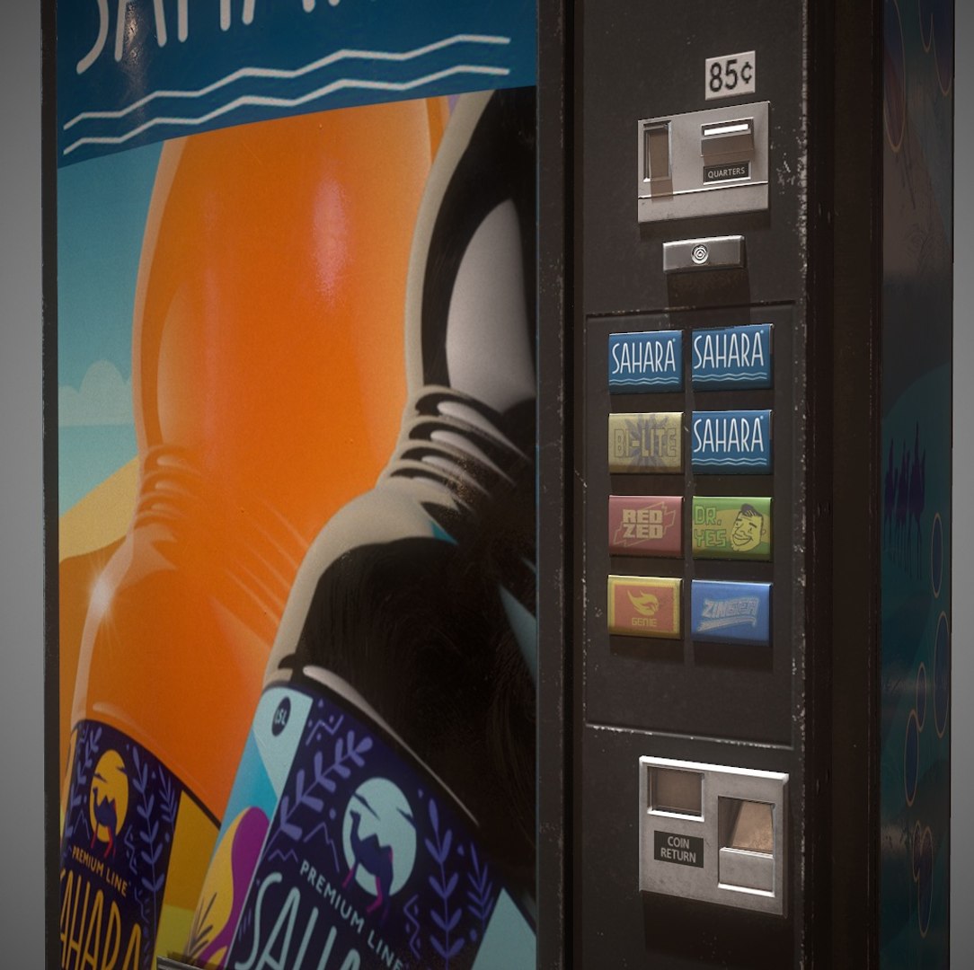 Soda Vending Machine-PBR Game Redy Low-poly Model - TurboSquid 1718636