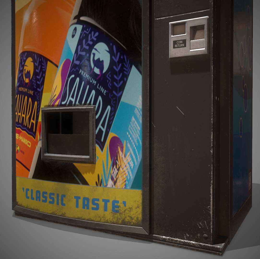 Soda Vending Machine-PBR game redy Low-poly model - TurboSquid 1718636