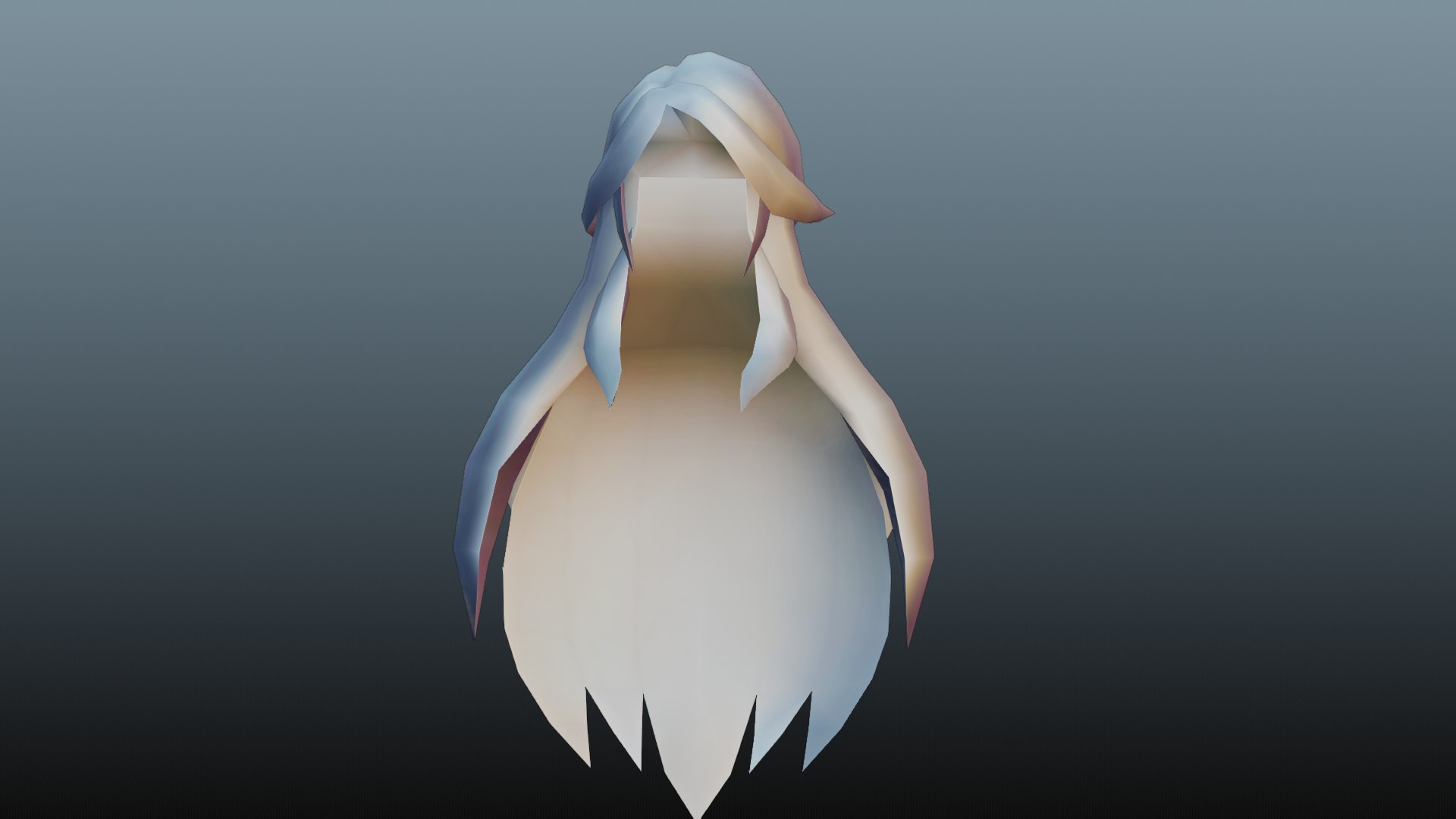 3D Female Hair Low Poly 4 Colors - TurboSquid 2211916