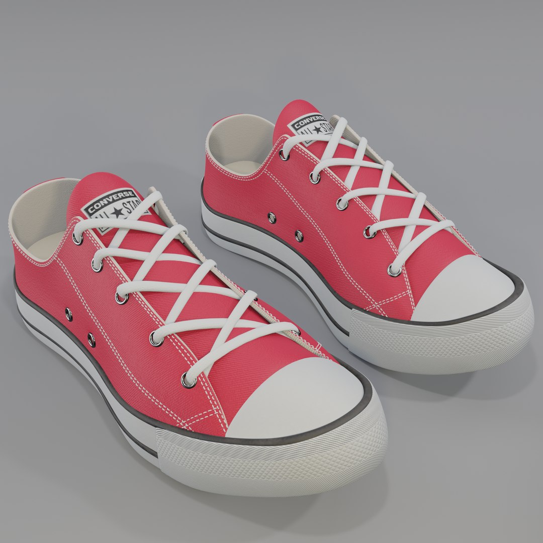 Conver All Stars Low Red 3D Model - TurboSquid 2177981