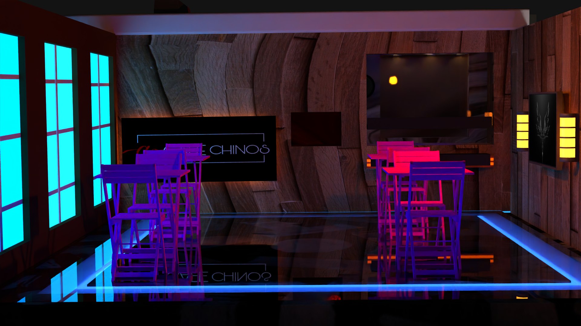 3D Cafe Interior Design 3D Model - TurboSquid 2017004