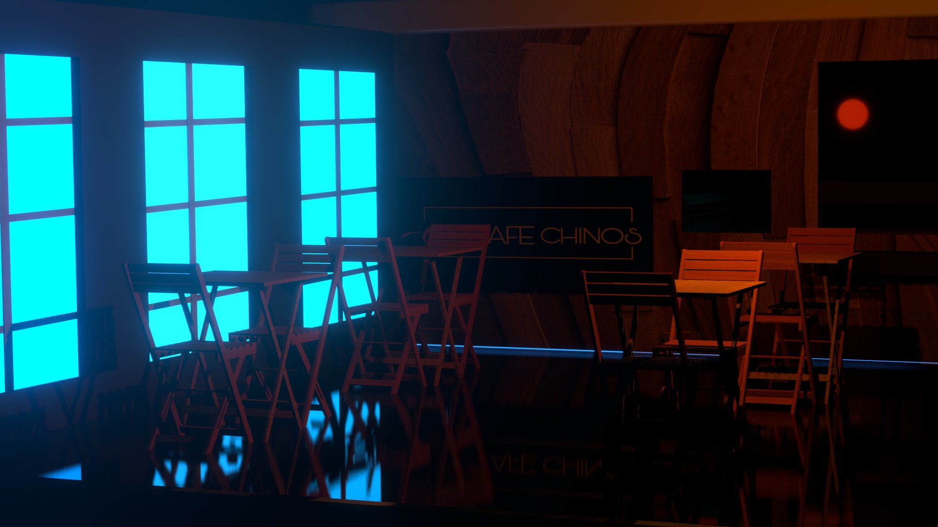 3D Cafe Interior Design 3D Model - TurboSquid 2017004