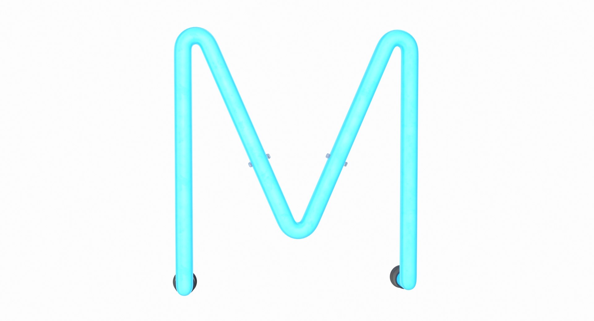 Neon Letter M Alphabet Model - TurboSquid 1630193