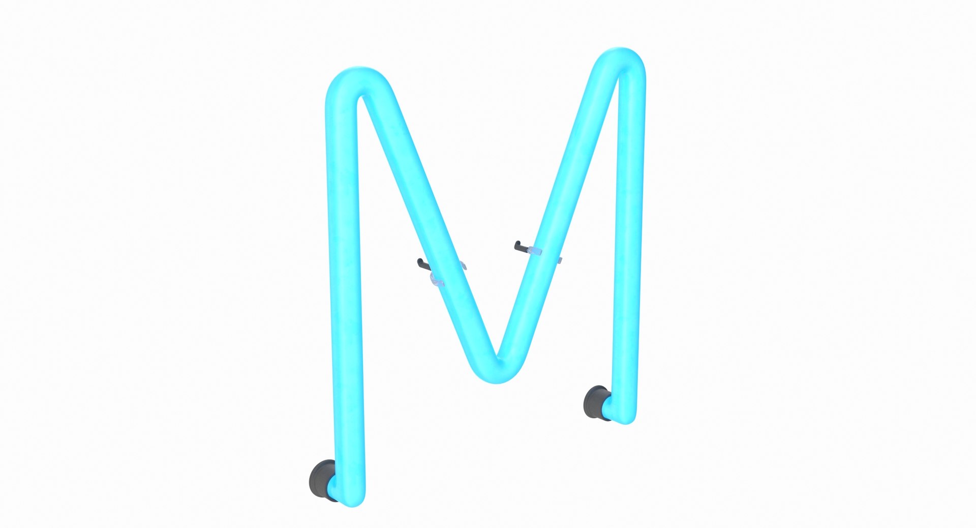 Neon Letter M Alphabet Model - TurboSquid 1630193