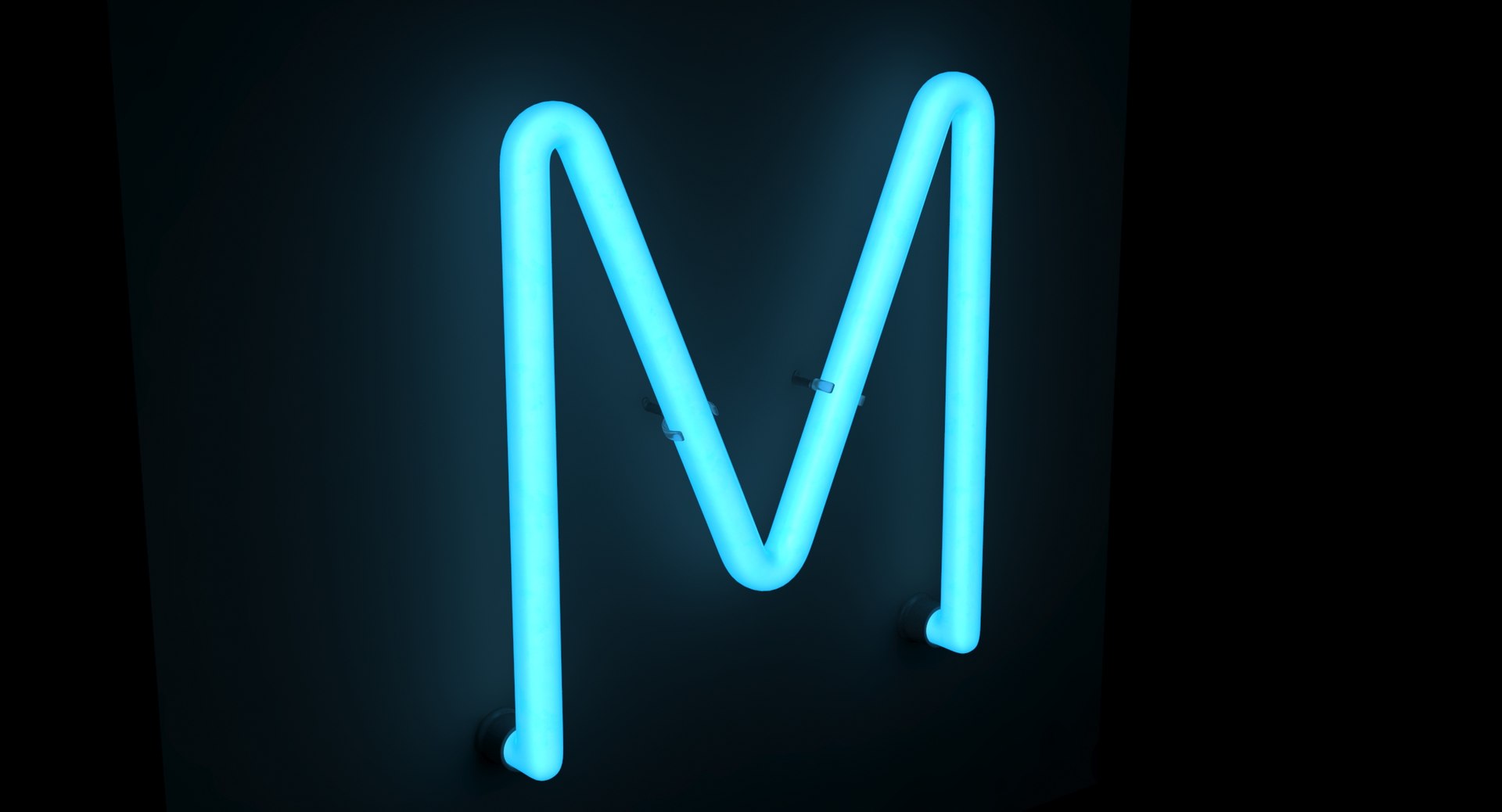 Neon Letter M Alphabet Model - TurboSquid 1630193