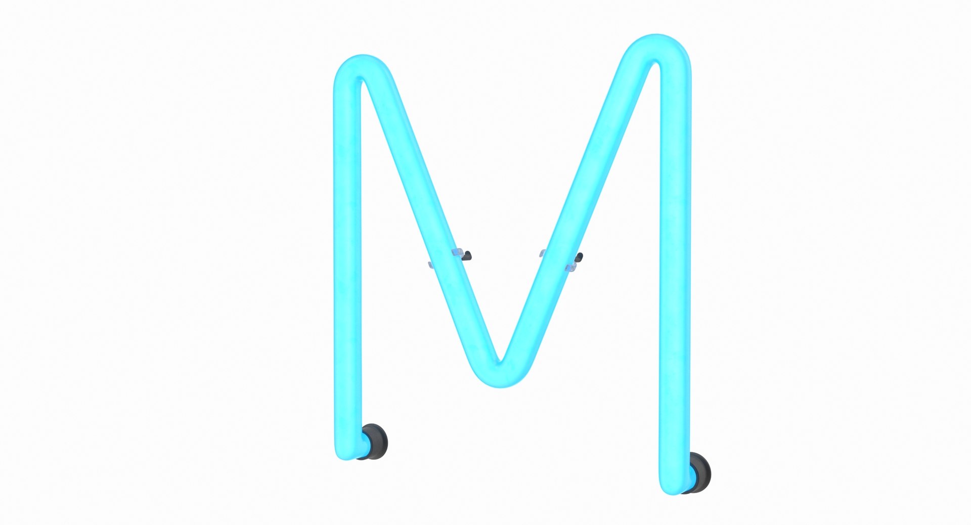 Neon Letter M Alphabet Model - TurboSquid 1630193