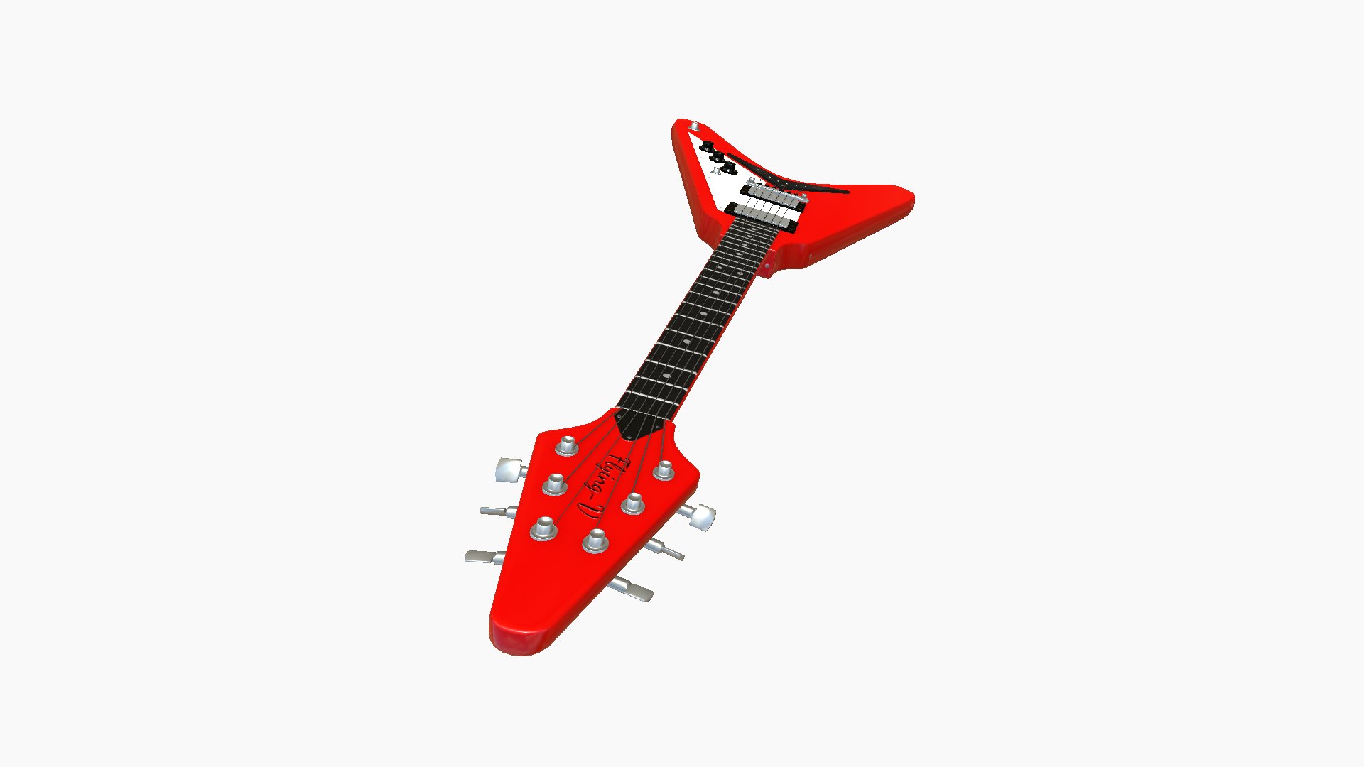 Electric Guitar D02 Red - Music Instrument Design 3D Model - TurboSquid ...
