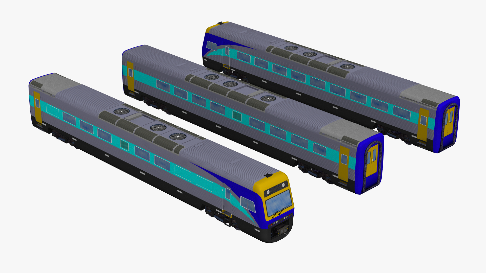 new south wales xplorer passenger train 3D 모델 - TurboSquid 2063228