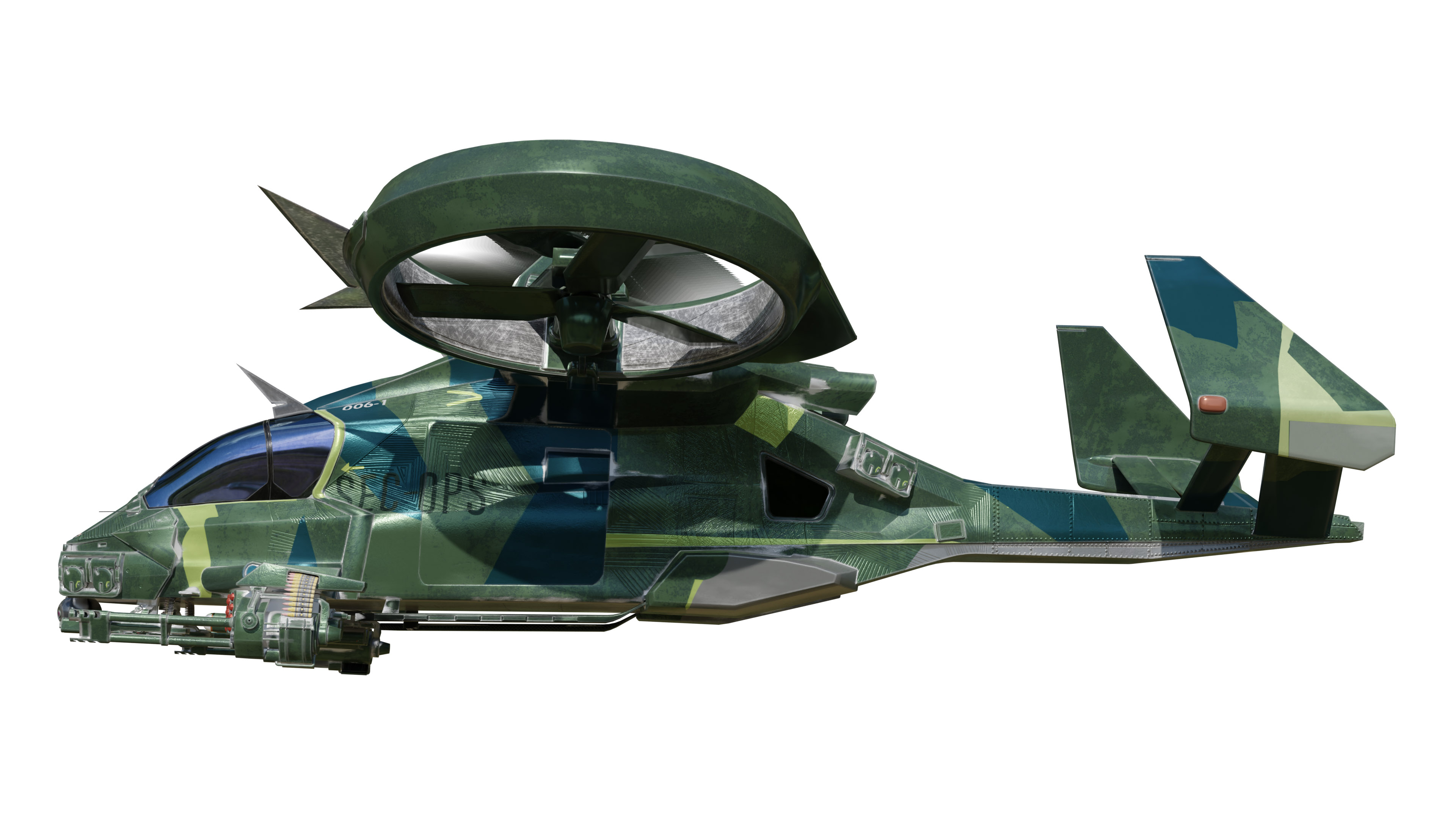 modèle 3D de Avatar Aerospatiale SA-9 Kestrel Gunship Hélicoptère ...