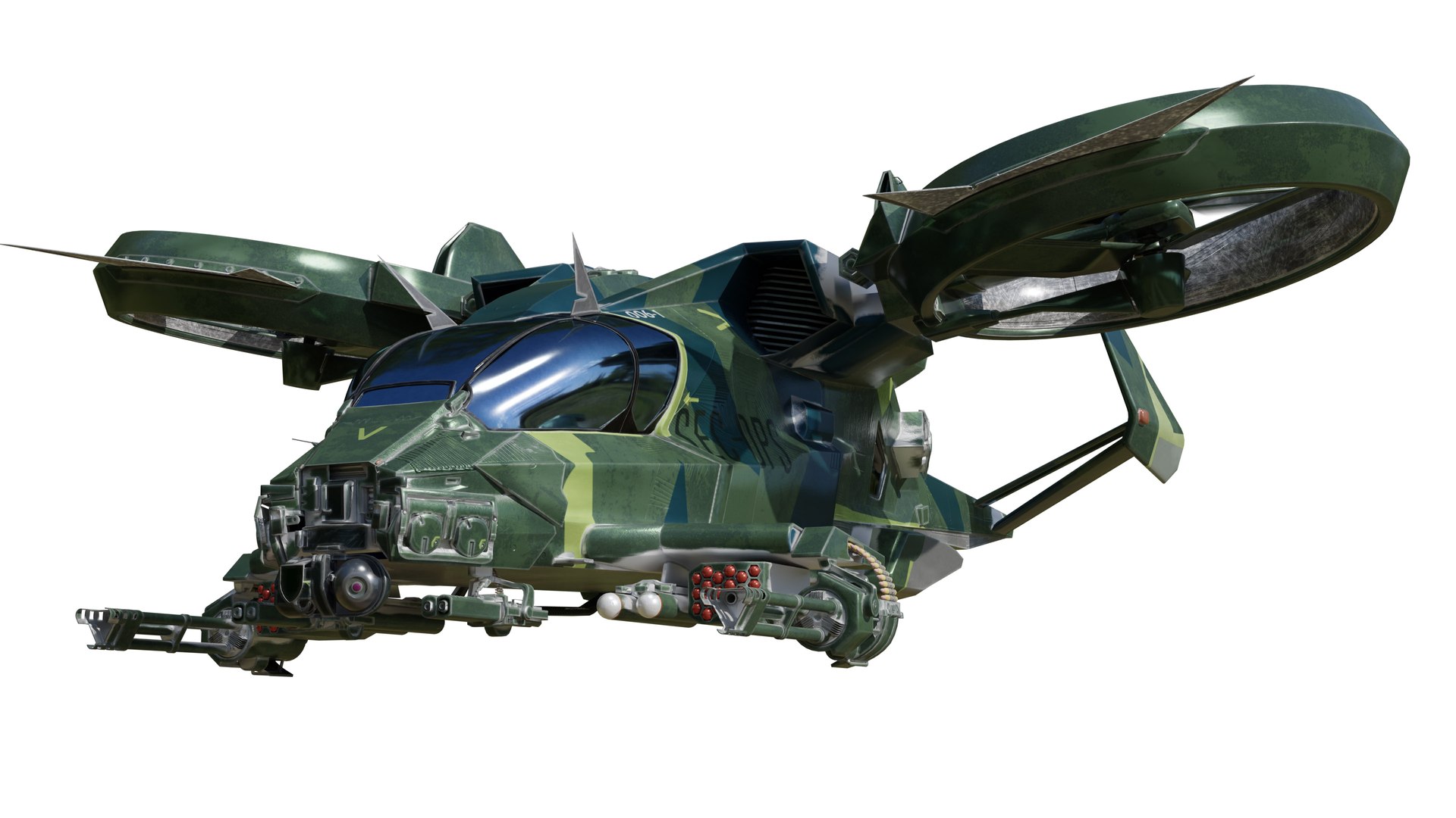 3D Avatar Aerospatiale SA-9 Kestrel Gunship Helicopter - TurboSquid 2092503